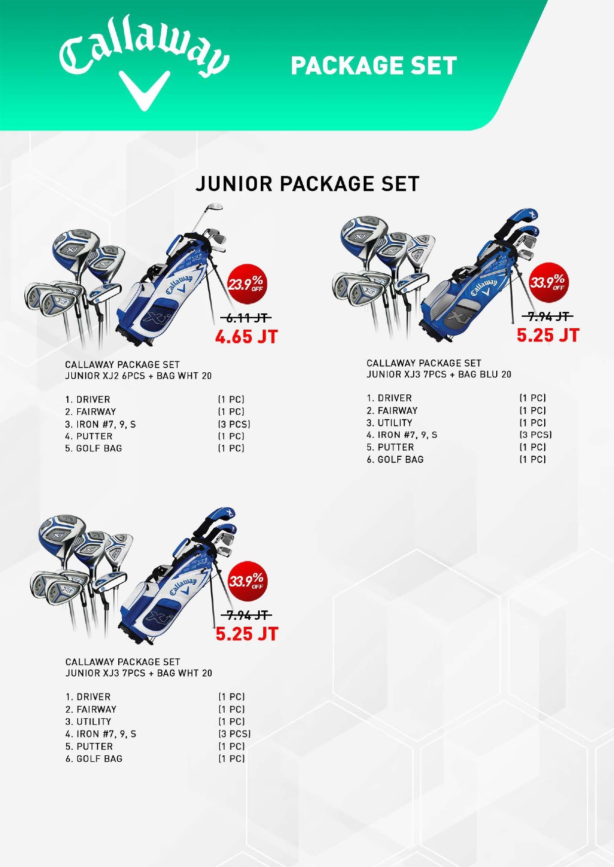 Beginner Package Set E-Catalogue – Raja Golf