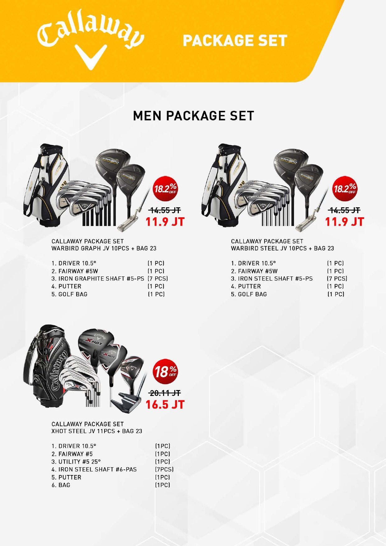 Beginner Package Set E-Catalogue – Raja Golf